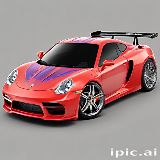 Vibrant Red Sports Car with Stylish Graphics and Sleek Design Features