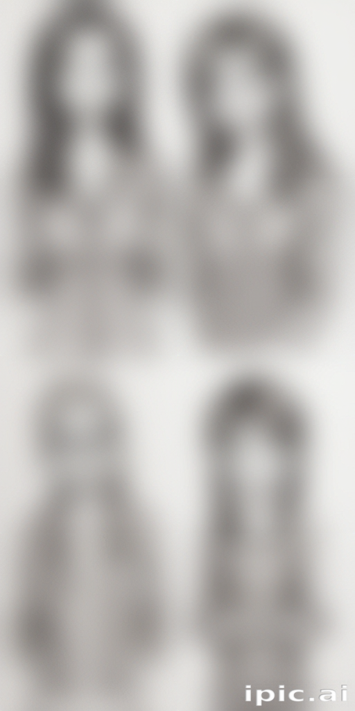 Four Variations of a Character Design in a Soft Artistic Style