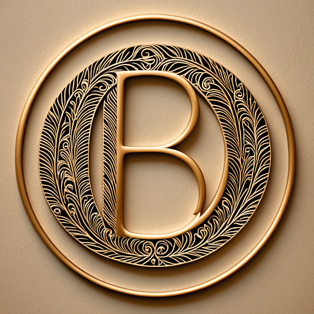 The cursive letter B engraved in a cirkel as a simple art style