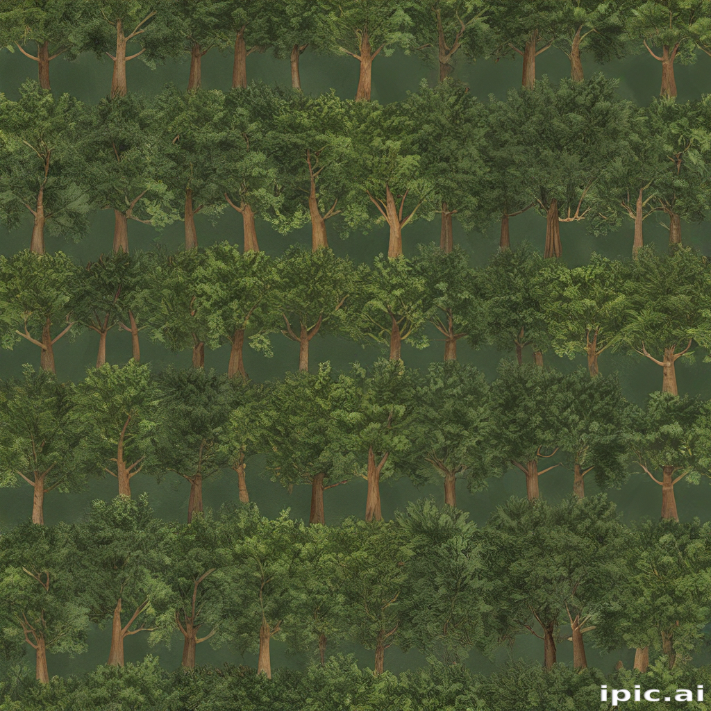 Vibrant Forest Canopy: A Lush Layer of Greenery and Trees