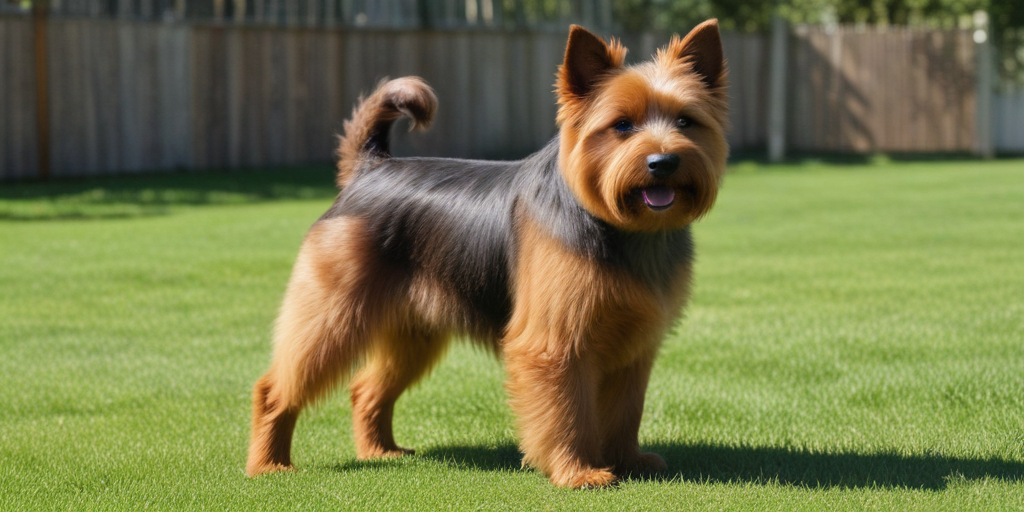 A Playful Dog with Fluffy Fur Enjoys a Sunny Day Outdoors.