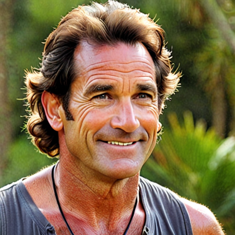 jeff probst with a lot of chest hair