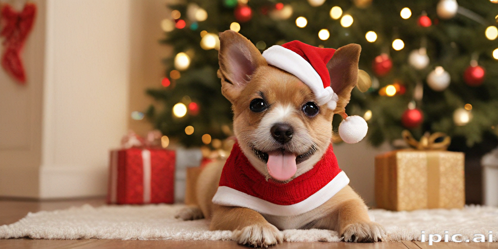 christmas dog wallpaper cute