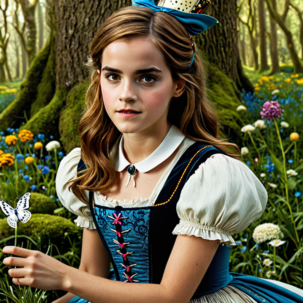 Emma Watson as Alice in Wonderland