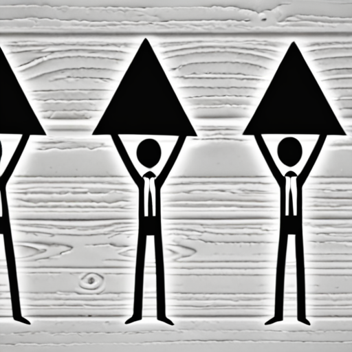 a 2d stickman with three triangles for hair ready for action, black and ...