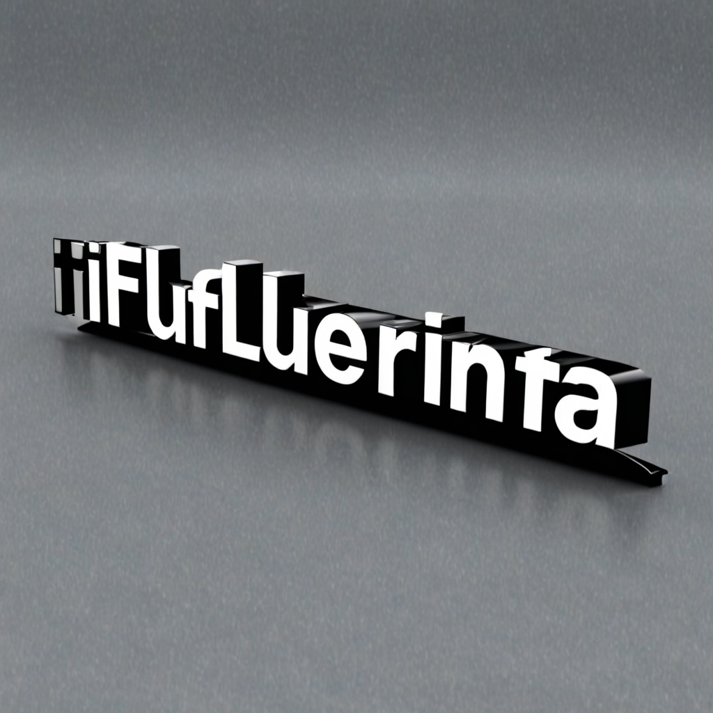 Create a 3D wordmark logo with the name Ifluencial Connect