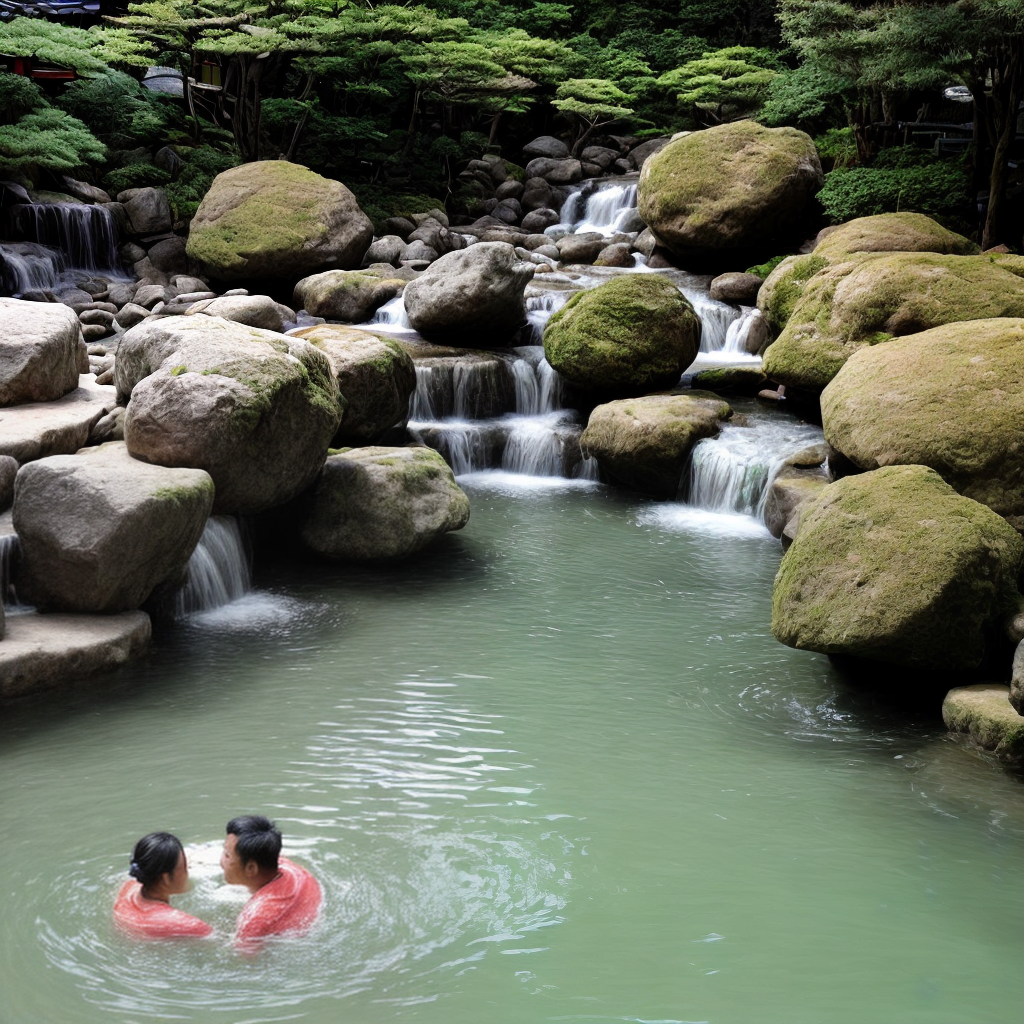 japanese floosies on top of each other in onsen promiscuous