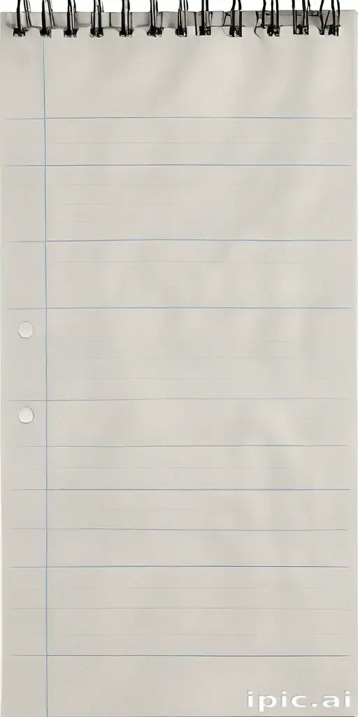 An Empty Notebook Page Ready for Creative Ideas and Inspiration