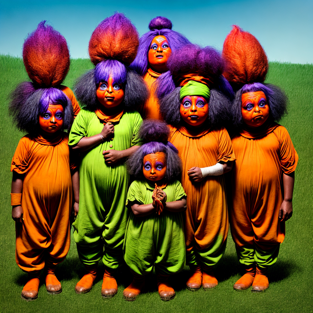 Oompa loompas but they're playing in a death metal band