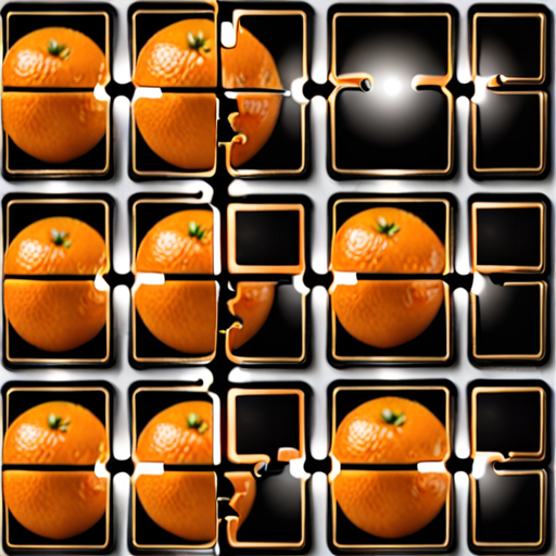 puzzle made of orange