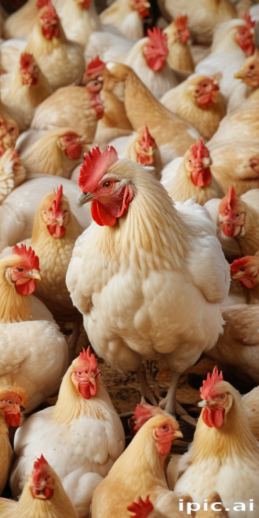 A Lively Gathering of White Chickens in a Cozy Barn Environment