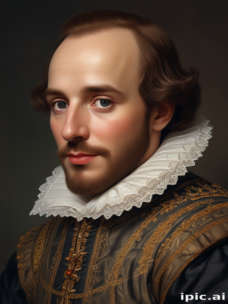 Portrait of a Distinguished Man in Elizabethan Attire with Intricate ...