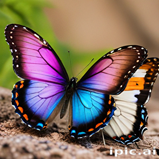 A Stunning Display of Colorful Butterflies Resting on a Natural Surface