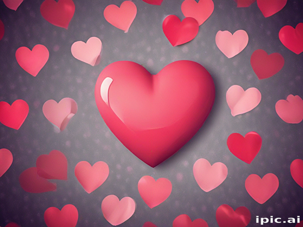 A Beautiful Display of Colorful Hearts Surrounding a Central Heart Shape