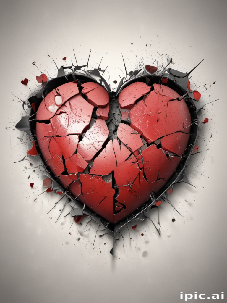 Beautifully Broken Heart: A Symbol of Love's Resilience and Fragility