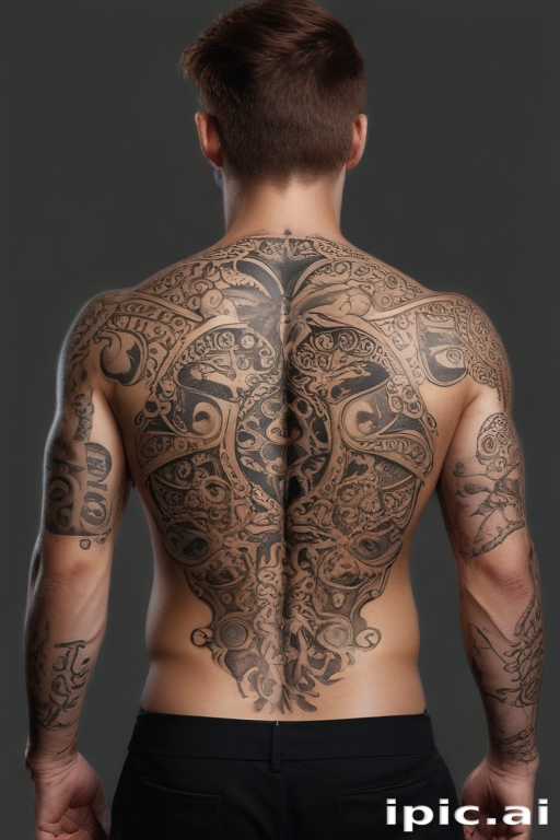 Intricate Body Art: A Stunning Display of Detailed Back Tattoos