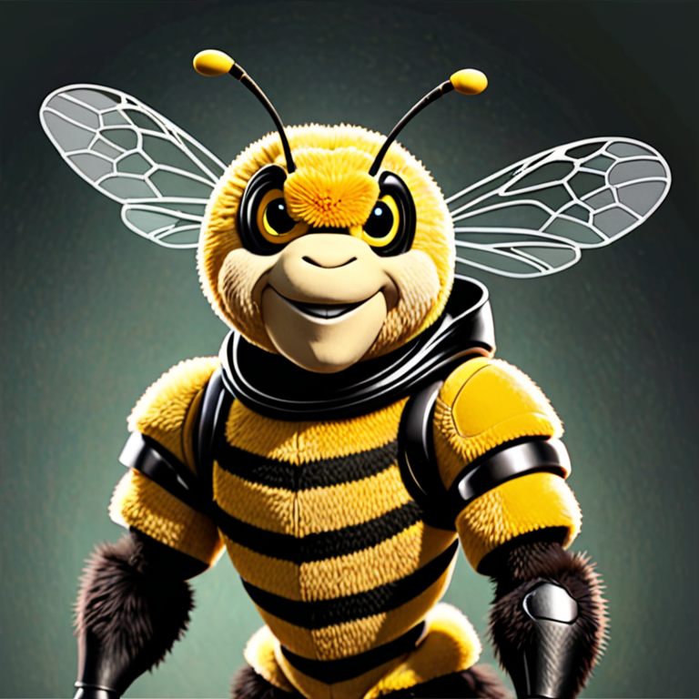 Anthropomorphic for arms bee in furry art style