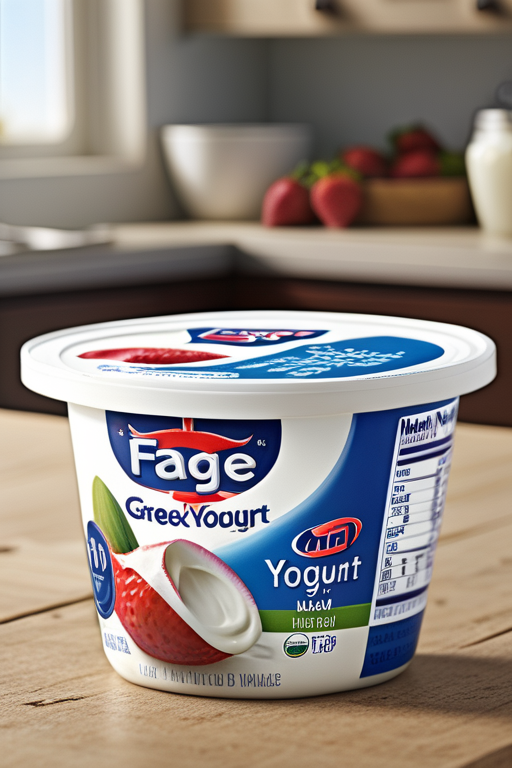 Delicious Fage Yogurt with Mixed Berries and Nutritional Information Label