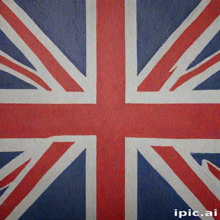 Stylized Representation of the Iconic Union Jack Flag of the United Kingdom