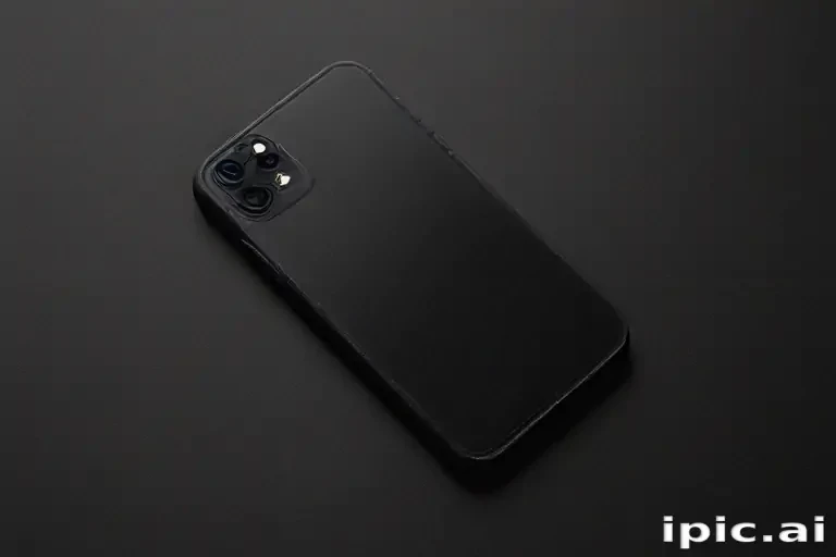 Stylish Black Smartphone Case on a Dark Textured Background for Modern ...