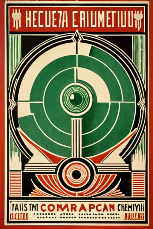 art deco soviet chemistry propaganda science poster