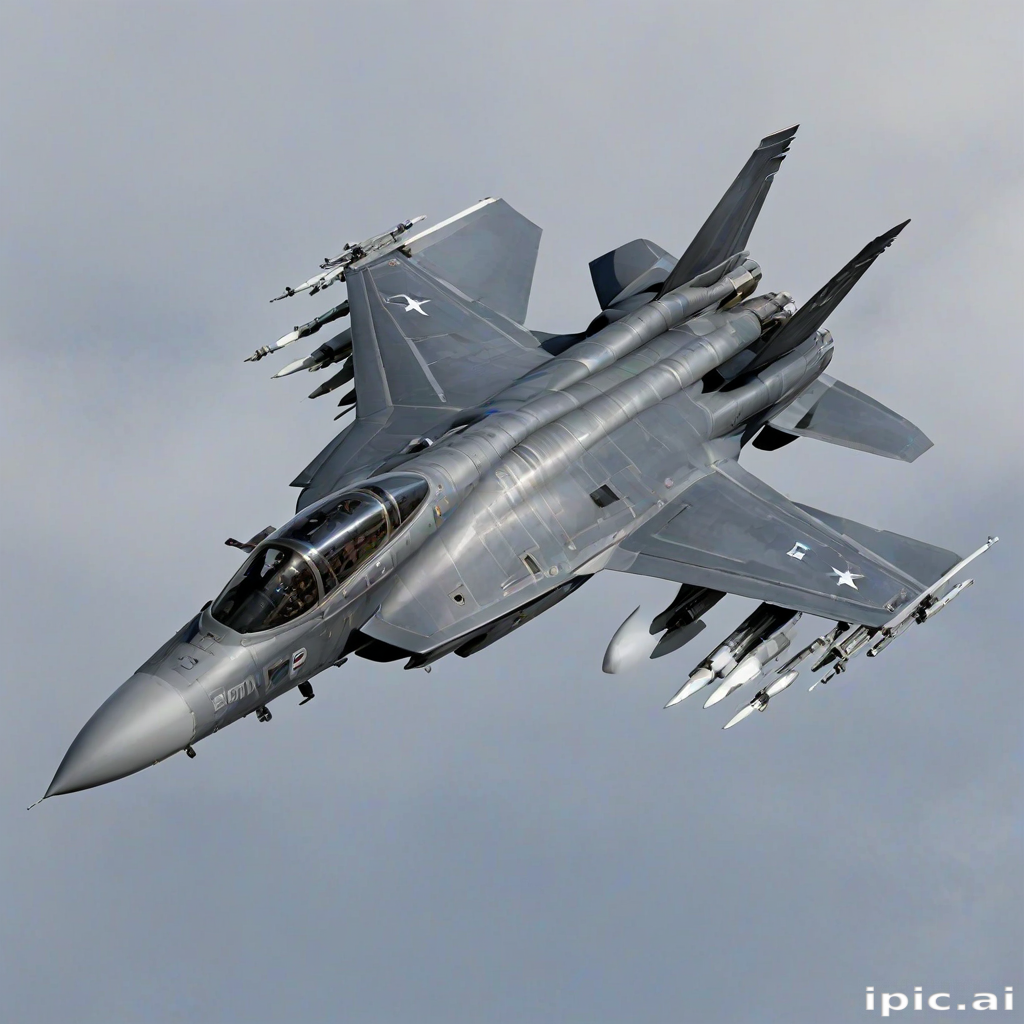 Advanced Military Fighter Jet Performing High-Altitude Maneuvers in ...