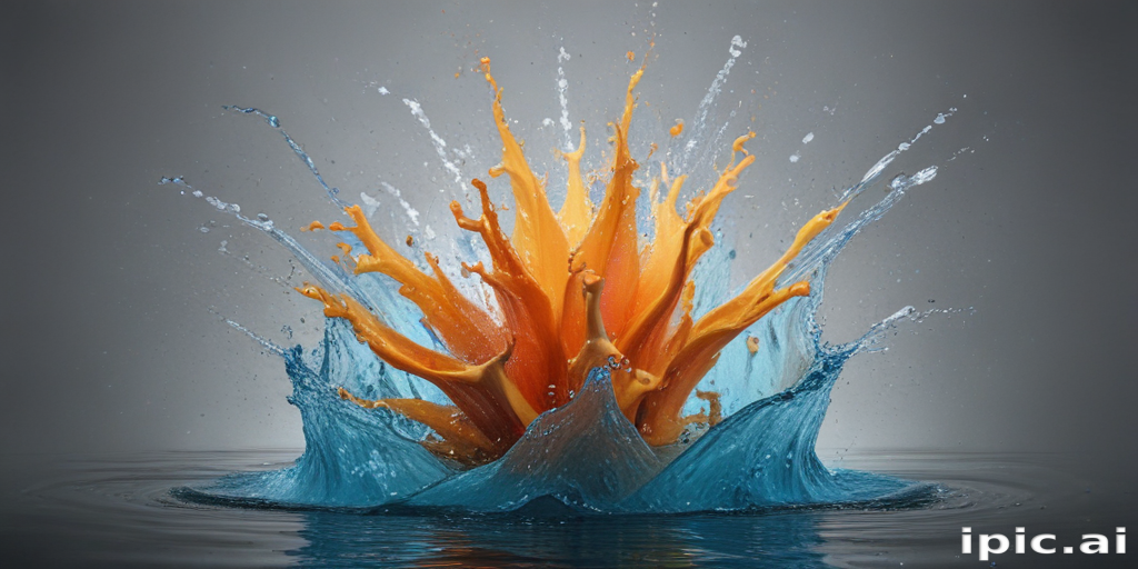 Colorful Splash of Paint Creating a Stunning Water Explosion Effect