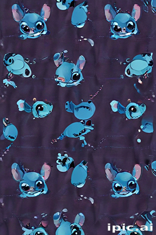 Colorful Pattern Featuring Adorable Cartoon Characters in Various ...