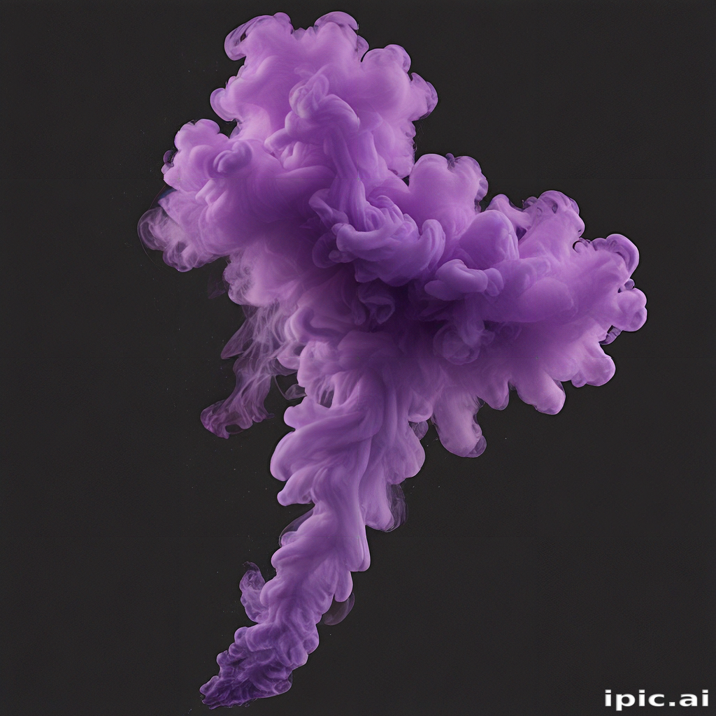 Vibrant Purple Smoke Swirling Elegantly Against a Dark Background