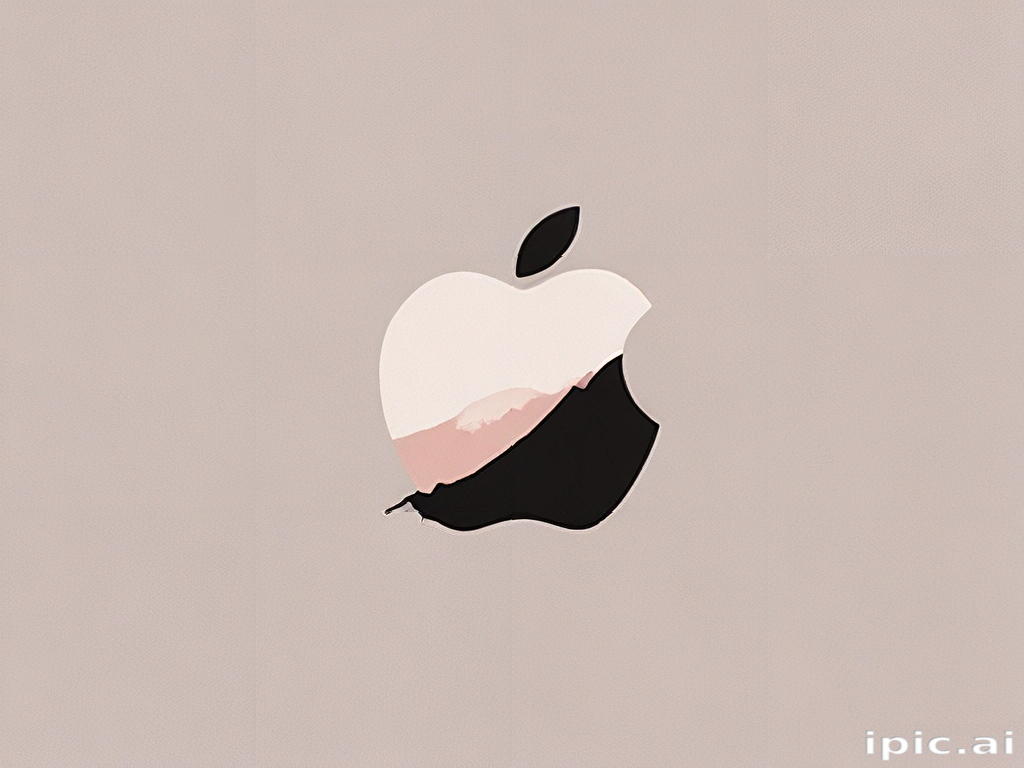 Creative and Minimalistic Apple Logo Design with Earthy Color Palette