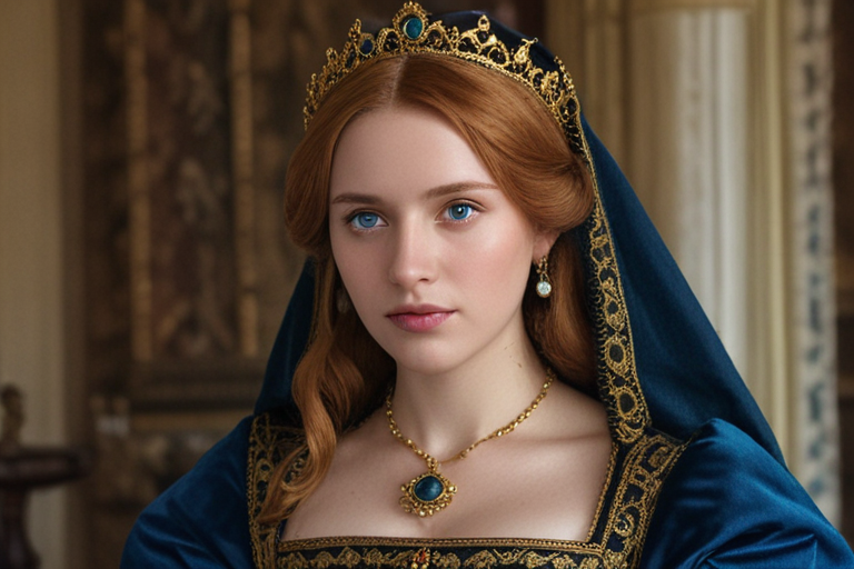 realistic photo of queen Katherine of Aragon in real life with ...