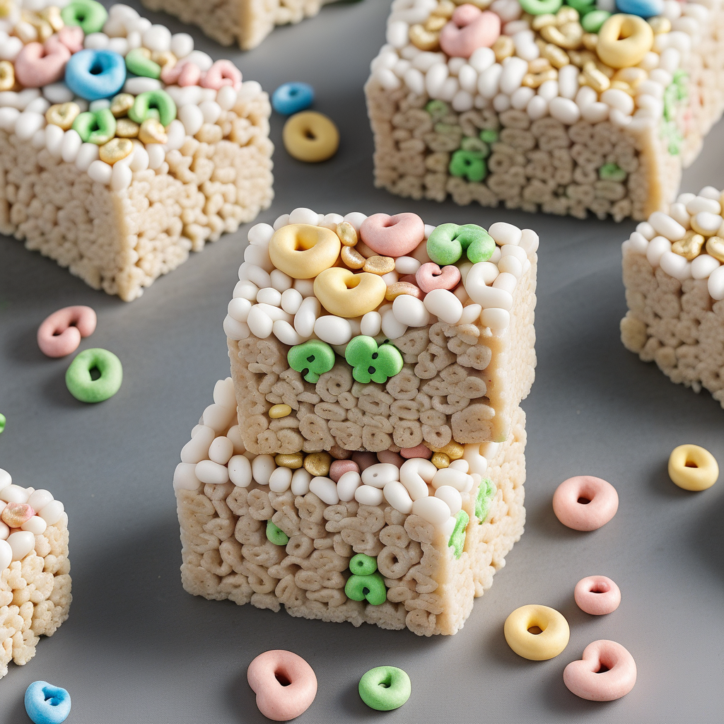 Deliciously Colorful Rice Cereal Treats Decorated with Fun Edible ...