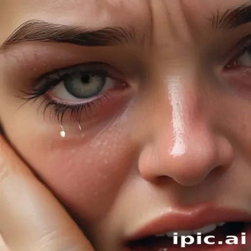 Emotional Close-Up of a Young Woman Expressing Deep Sadness and ...