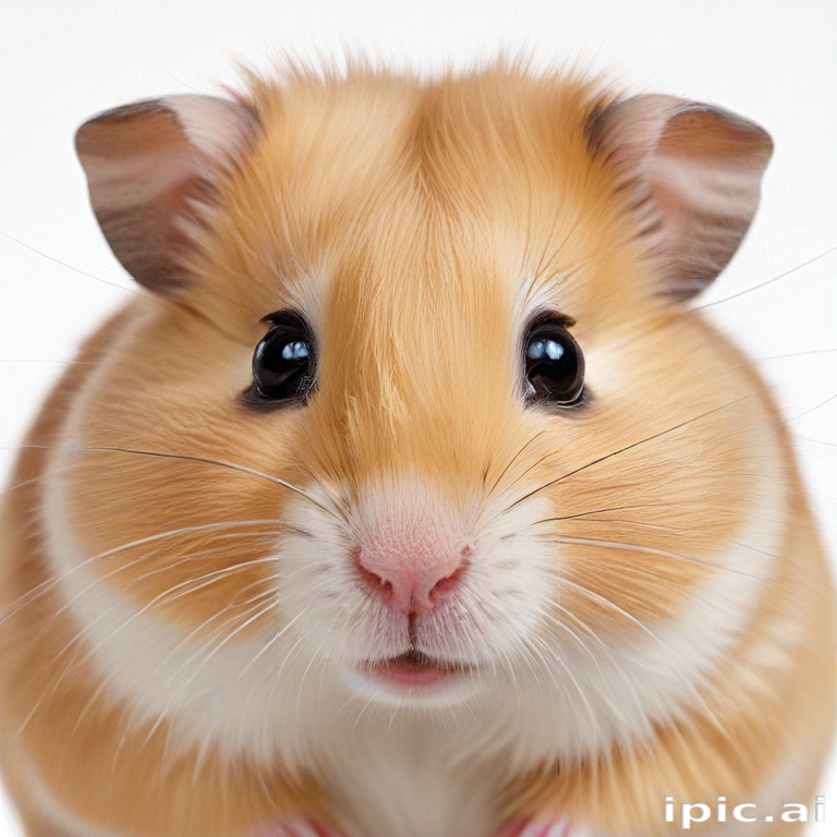 Adorable Close-Up of a Curious Golden Hamster with Bright Eyes
