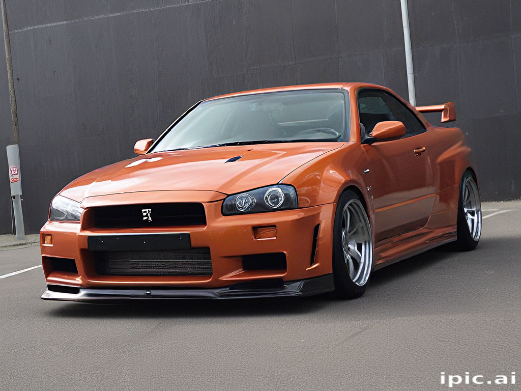 Stunning Orange Sports Car on Display with Sleek Design and Performance ...