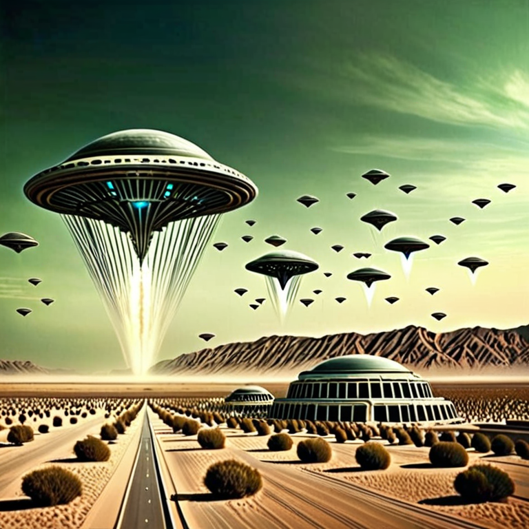 alien invasion surreal art