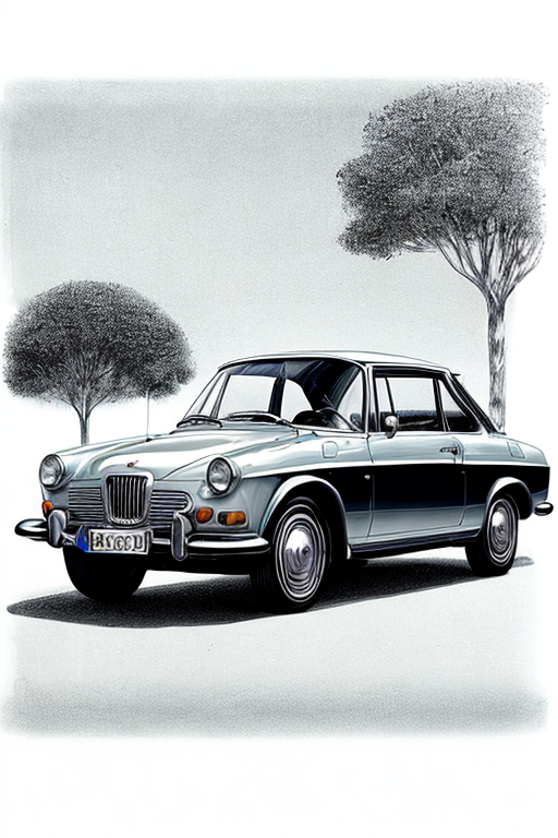 dream vintage Saab coloring page, fine line art, white background ...