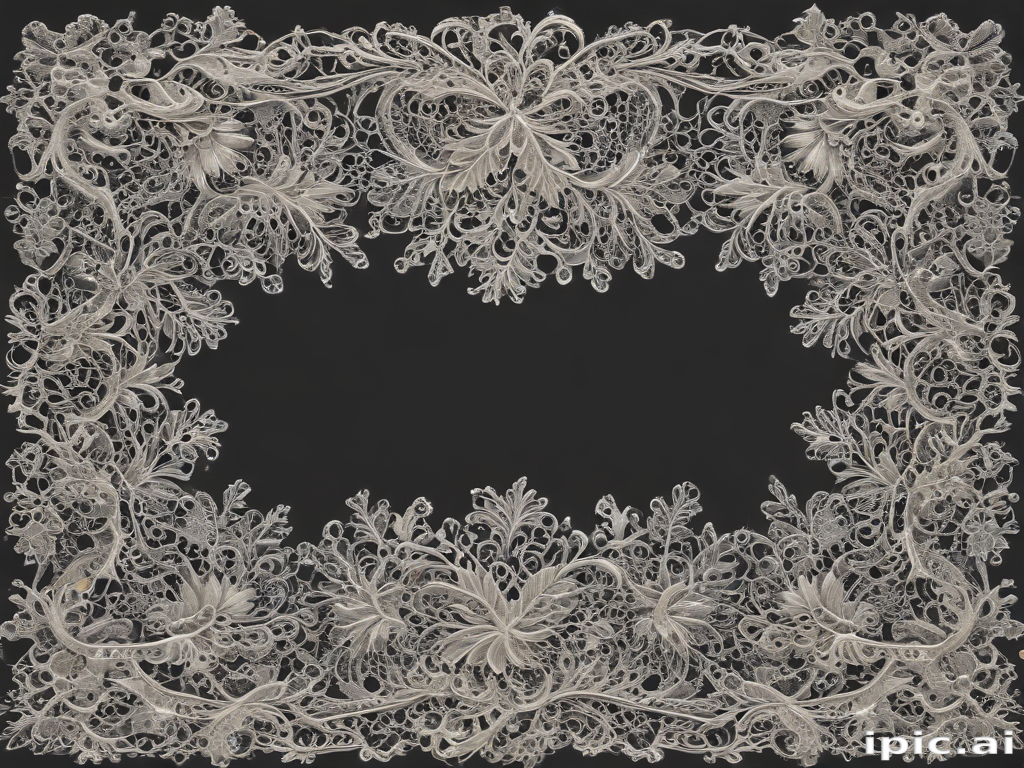 Intricate Floral Lace Design with Decorative Patterns and Elegant ...