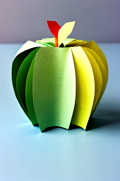 folded paper apple