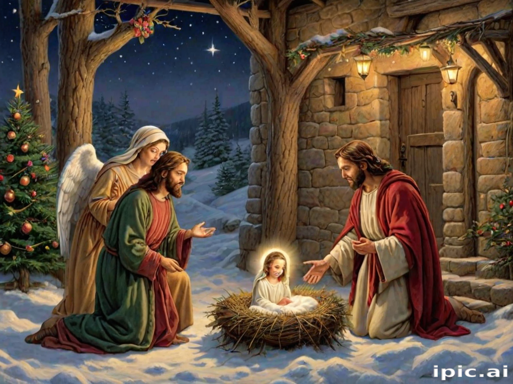 The Nativity Scene: Celebrating the Birth of Jesus in a Winter Wonderland