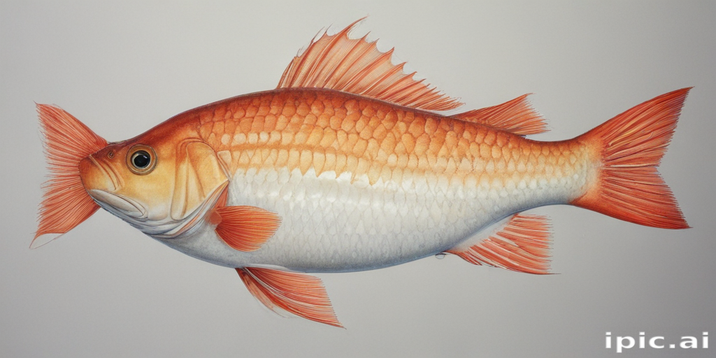 Vibrant Illustration of a Colorful Fish with Detailed Fin Textures