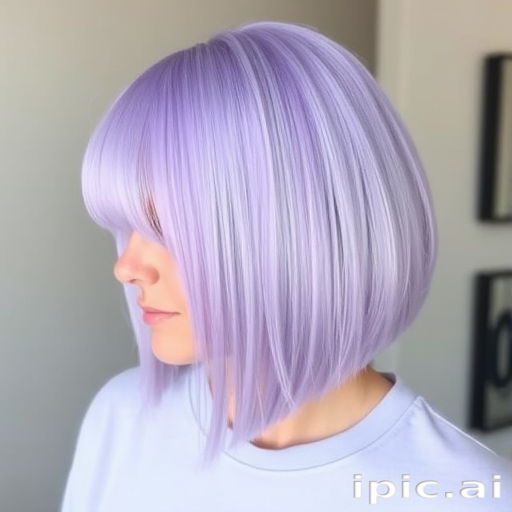 Trendy Lavender Bob Hairstyle for a Modern and Stylish Look