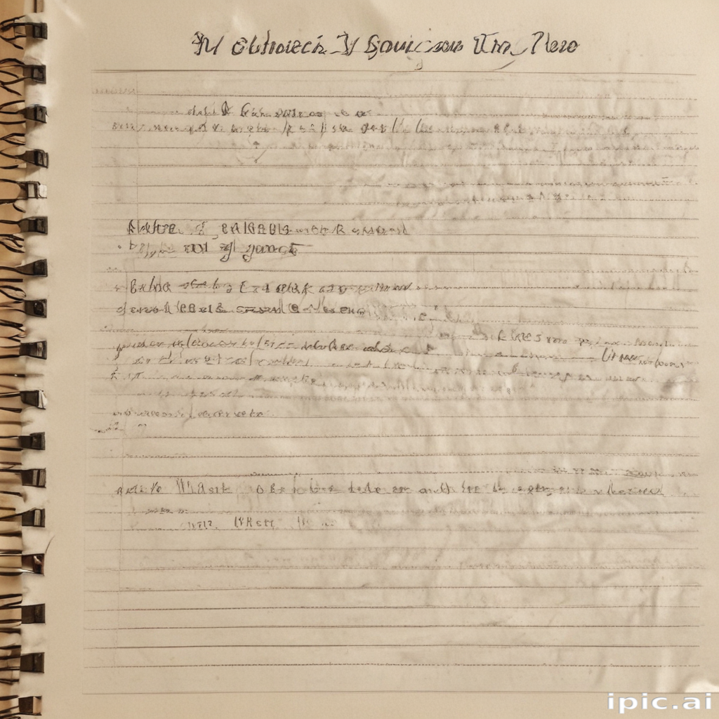 A Handwritten Page Filled with Notes and Thoughts in a Notebook