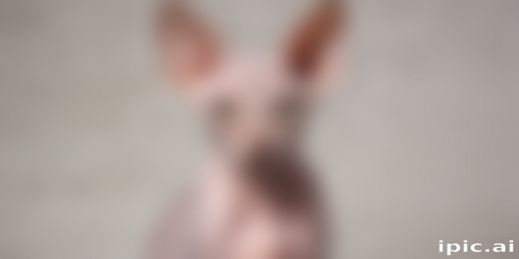 A Playful Pink Dog with Distinctive Ears Poses for the Camera.