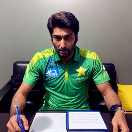 A person worn Pakistan team kit name with Anas Nadeem and watching ...