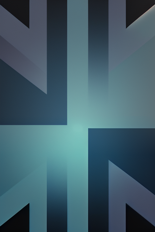 Stylized Abstract Representation of the Union Jack with a Modern Twist