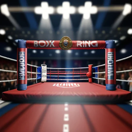 An Exciting Boxing Ring Ready for Intense Matches and Championship Fights.