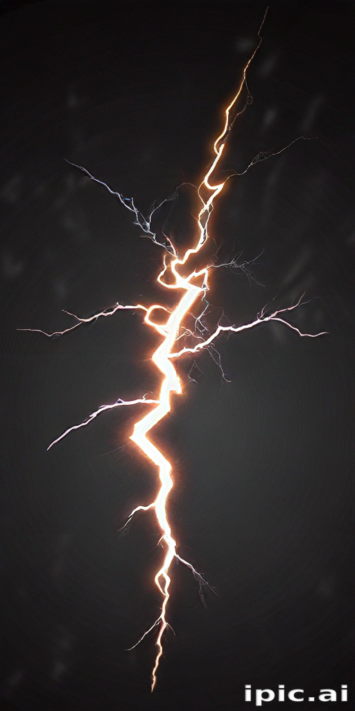 Striking Lightning Bolt Illuminates the Dark Sky with Electric Energy