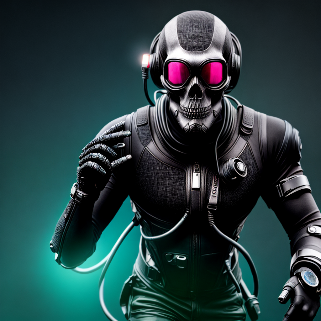 Skull sealife diving mask cyber punk