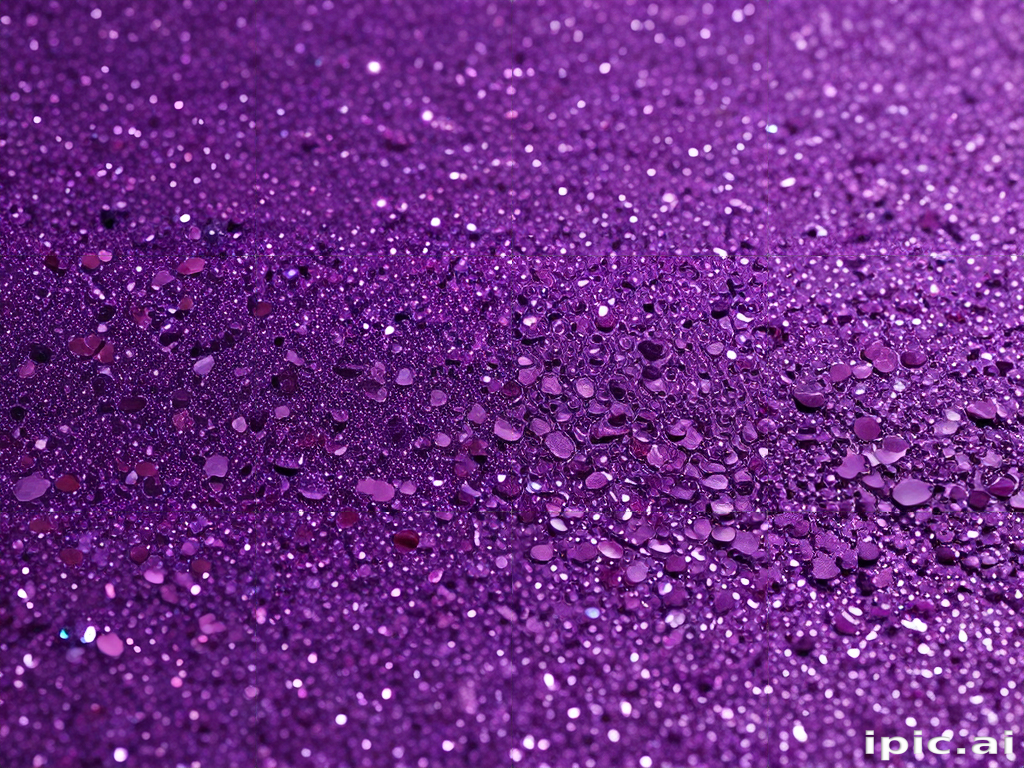 Vibrant Purple Glitter Surface Enhanced by Shimmering Water Droplets in ...